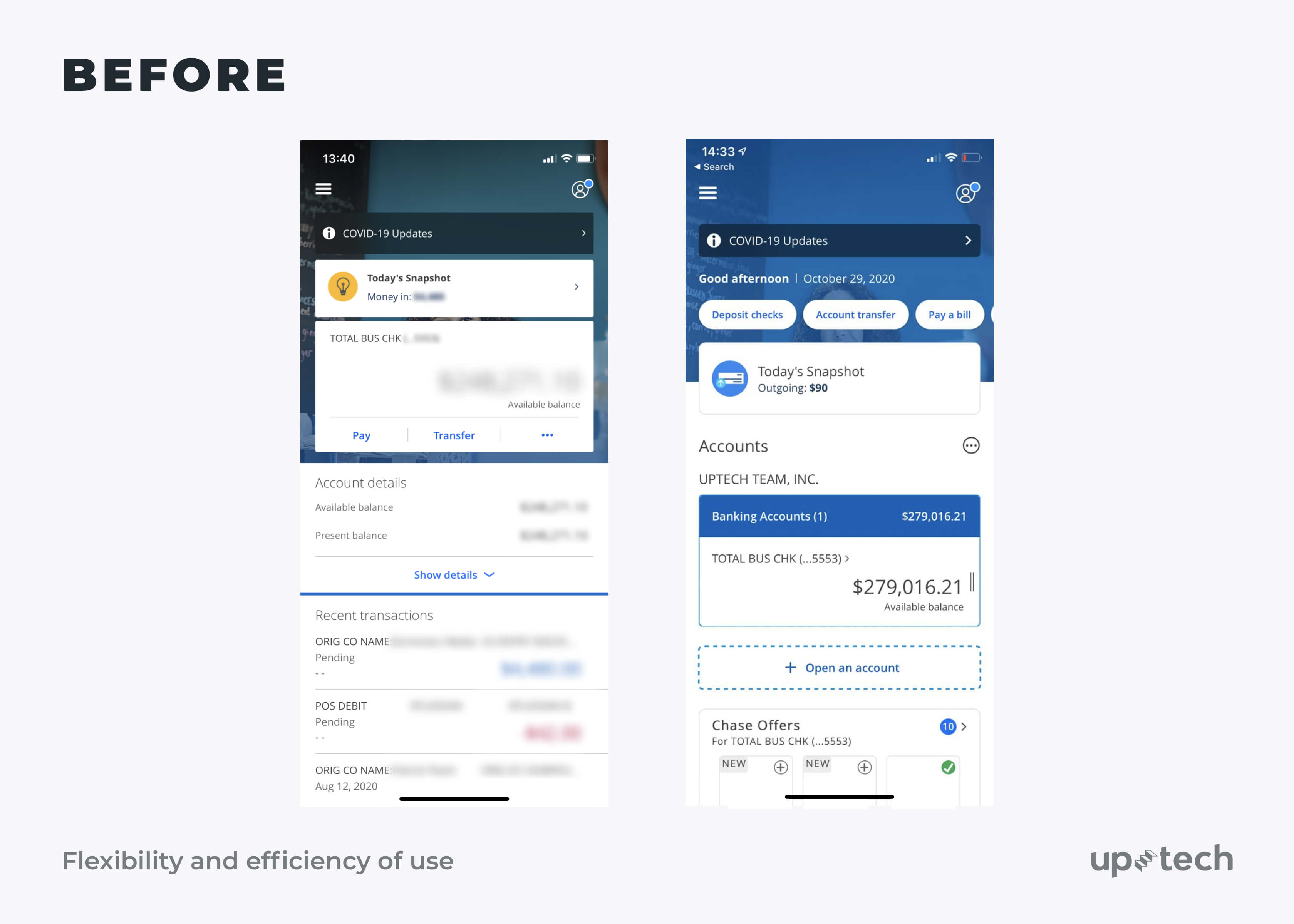 Heuristic analysis of Chase for business app — a UX case study | Uptech